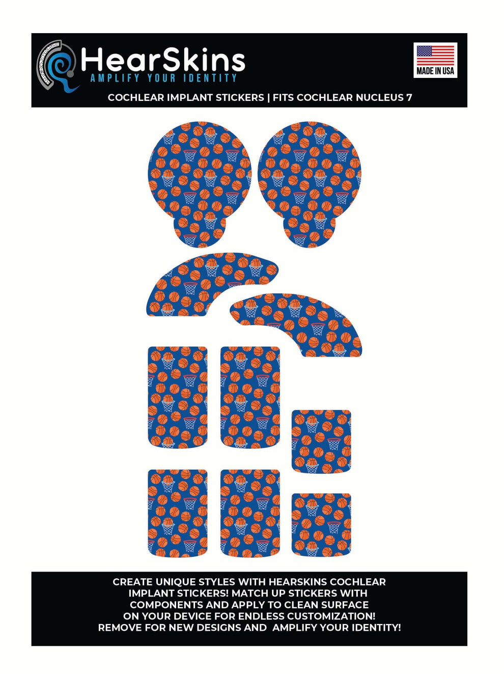 Basketball Skins for Cochlear Nucleus 7 & 8 – Deafmetal USA