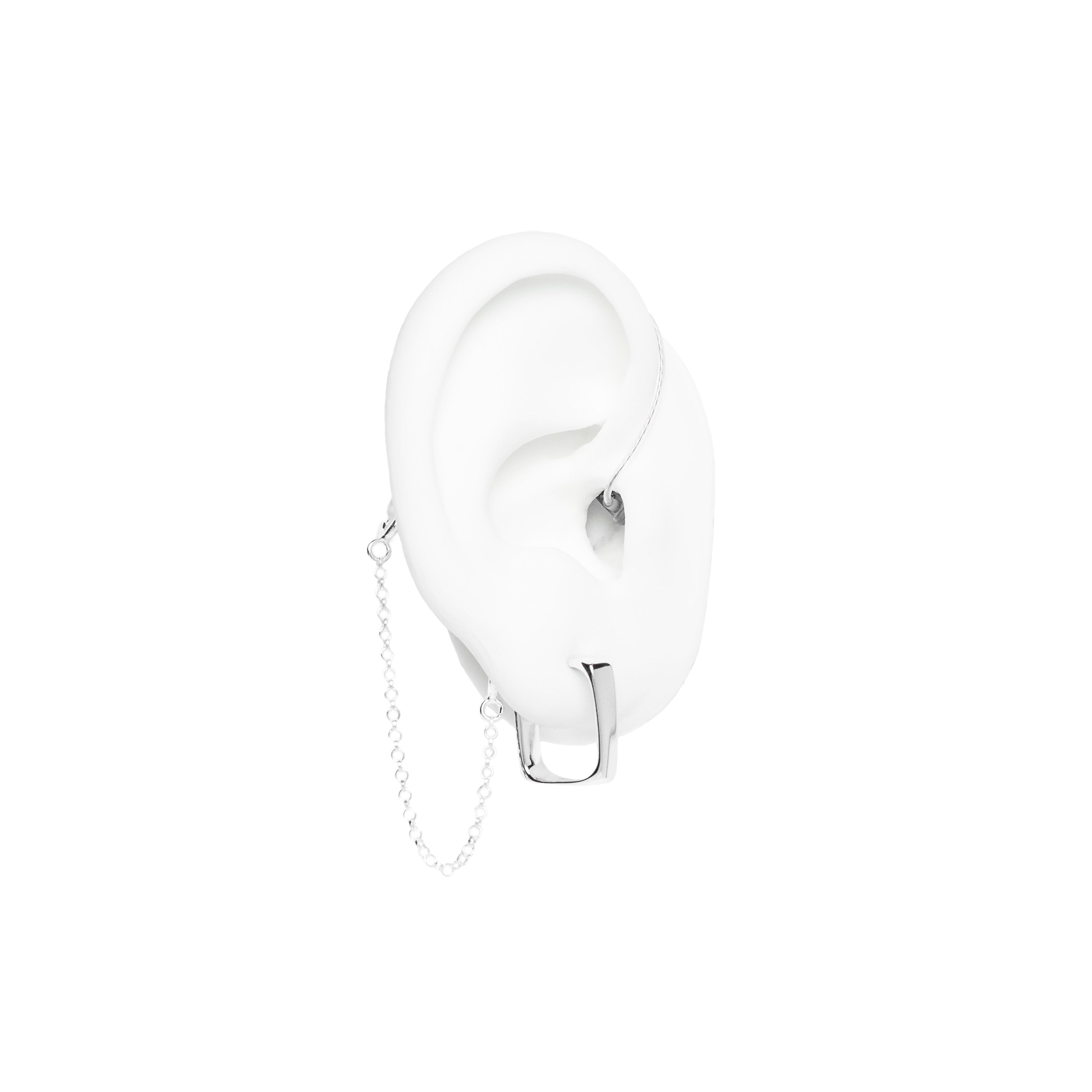 Deafmetal USA Scandi Square hearing aid jewelry