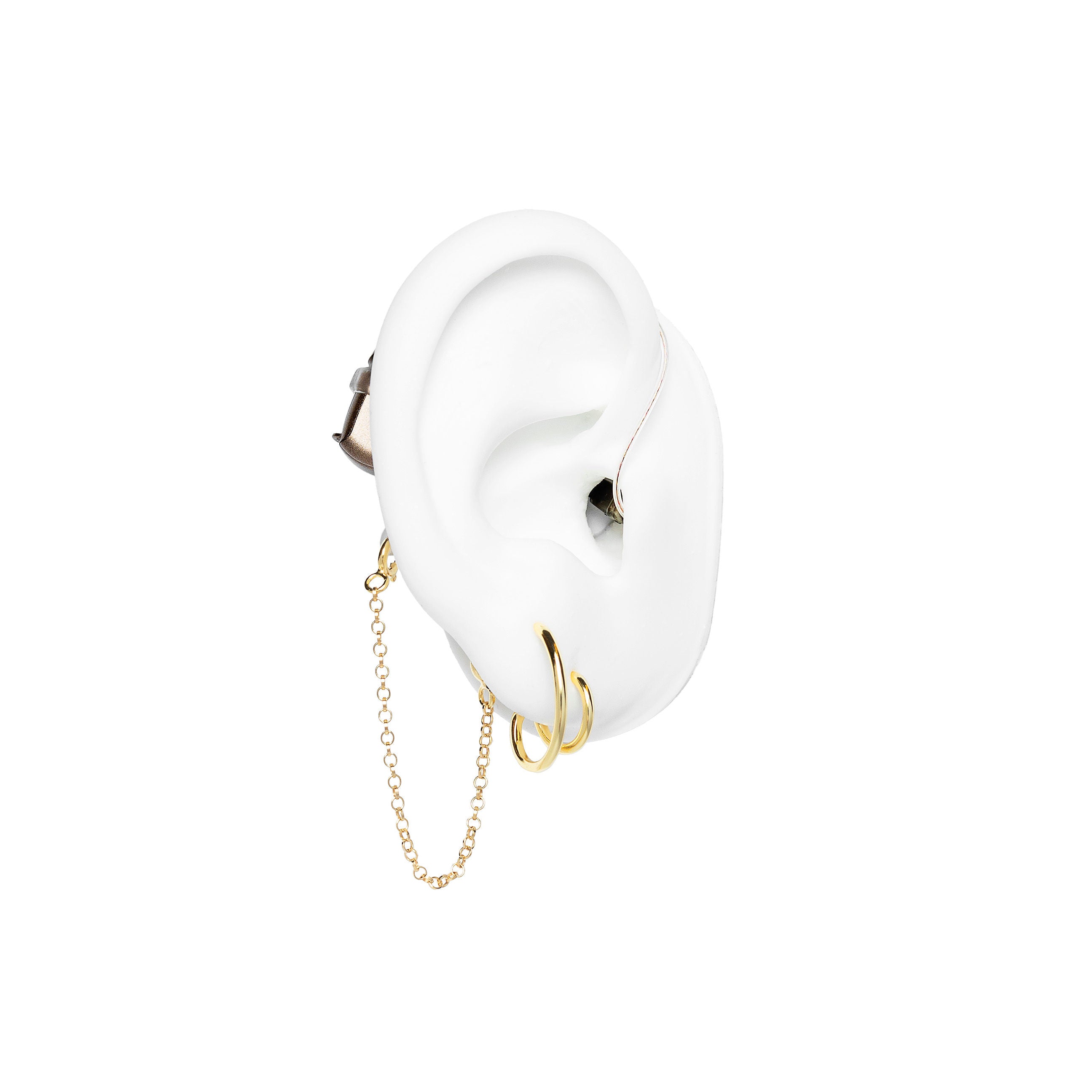 Deafmetal USA Double Piercing hearing aid jewelry
