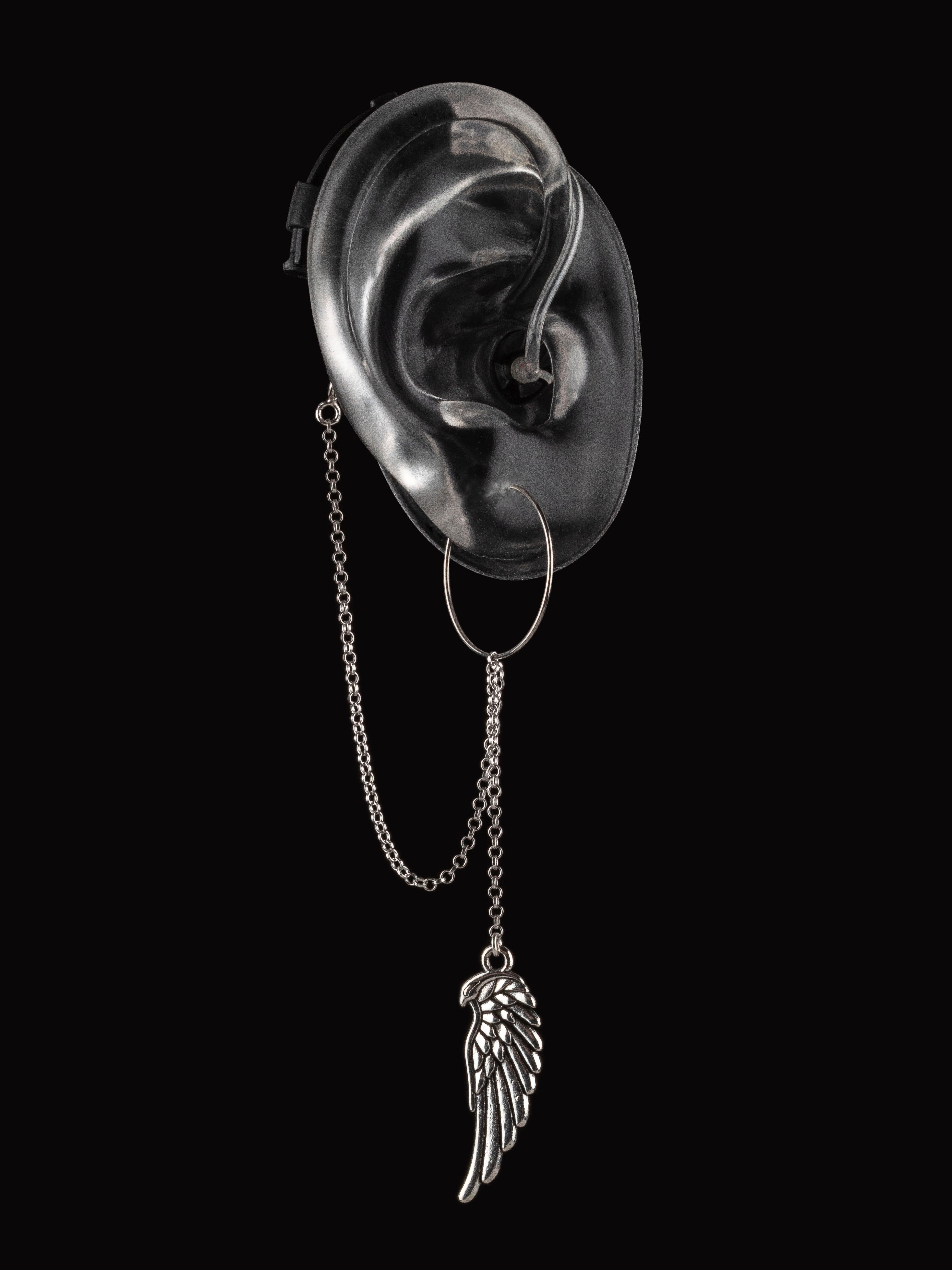 Deafmetal USA Wings hearing aid jewelry